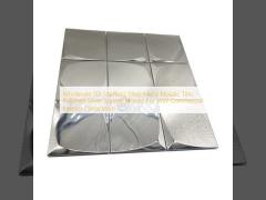 Wholesale 3D Stainless Steel Metal Mosaic Tiles - Polished Silver Square Mosaic For Wall Commercial Interior Decoration