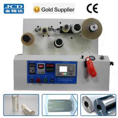 China automatic mini rewinder for the plastic film, PE film, OPP film, adhesive tape for sale