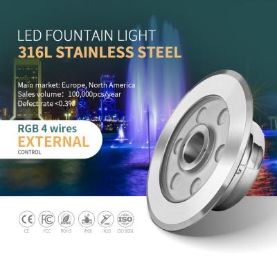 Cina SS316L 500ma 12W ha condotto la luce subacquea 350lm della fontana in vendita