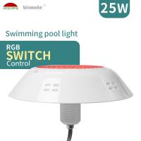 China 25W IP68 Waterproof Switch Vinyl Pool Lights Control Round 1200LM for sale