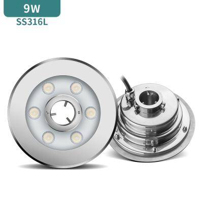 Cina 9W 24V IP68 ha condotto le luci subacquee 750LM monocromatico della fontana in vendita