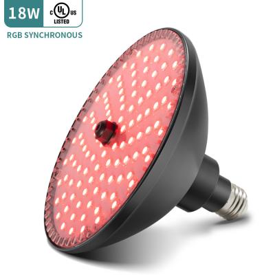 Cina Giunto di alluminio della luce 18W AC12V E26 dello stagno del FCC SMD5050 RGB Par56 in vendita