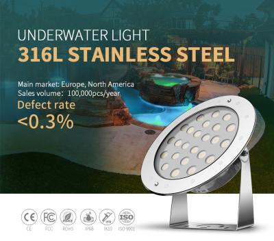 China 48W 4000LM LED subacqueo mette in luce IP68 la luce impermeabile della piscina LED for sale