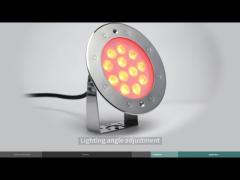 Stainless Steel Waterproof Led Pool Light Smart RGB Color 9W IP68 External Control