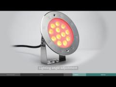 Acero Edelstahl, a été réalisé Led Pool Licht Color RGB inteligente 9W IP68 Controle externo