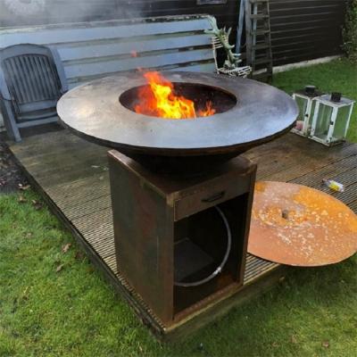 Cina griglia del barbecue di 100cm Dia Corten Fire Pit Charcoal in vendita