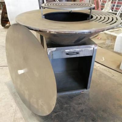 Cina griglia del barbecue di 100cm Dia Corten Fire Pit Charcoal in vendita