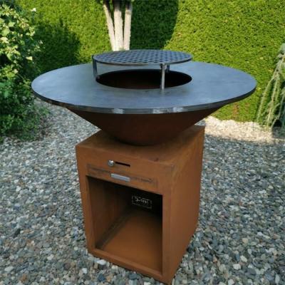 Cina griglia del barbecue di 100cm Dia Corten Fire Pit Charcoal in vendita