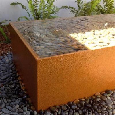 Cina Spessore della superficie freatica 3mm della caratteristica di Rusty Rectangular Corten Steel Water in vendita
