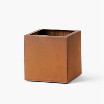 Cina Quadrato resistente all'aperto Rusty Corten Steel Planter Boxes per il giardino in vendita