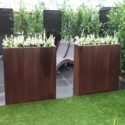 Китай Дизайн высокорослого плантатора Corten ржавчины ринва прямоугольного стального современный продается