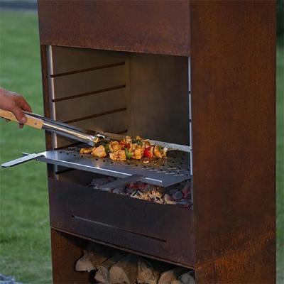 Cina Fuoco d'acciaio Pit Rustproof della griglia del BARBECUE di Corten della colonna rettangolare in vendita