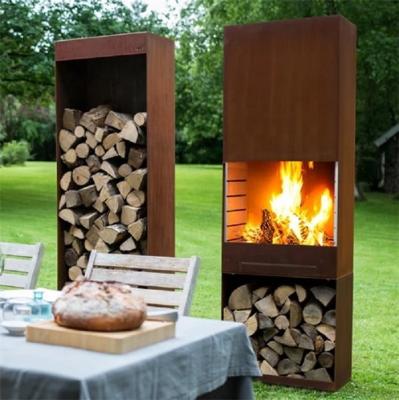 Cina Fuoco d'acciaio Pit Rustproof della griglia del BARBECUE di Corten della colonna rettangolare in vendita