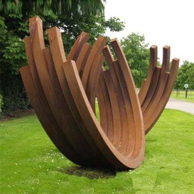 Cina Grande metallo rustico Art Sculptures di Ring Corten Steel Sculpture Abstract in vendita