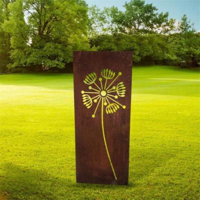 Cina Il laser decorativo del giardino ha tagliato i pannelli che d'acciaio di Corten il dente di leone modella ISO9001 in vendita
