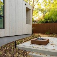 China Square Low Profile Corten Steel Fire Pit 120cm Wood Burning Outdoor Patio Heater for sale
