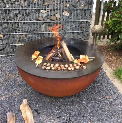 Cina Fuoco di campeggio Pit Grill di emisfero del barbecue dell'acciaio su ordinazione di Plancha Corten in vendita