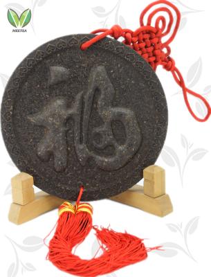 China Chinese knot shape ripe Puer brick tea weight loss for sale