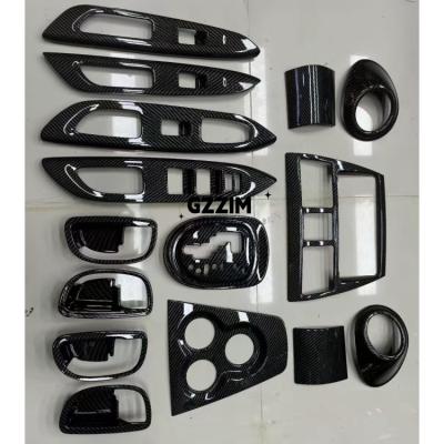 Cina Accessori interni auto Decorazione Copertura Trim ABS Fibra di carbonio Nero Per Toyota Vios 2008-2013 in vendita