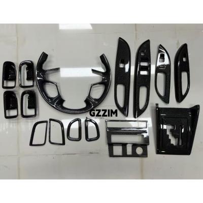 Cina Mitsubishi Triton 2019-2023 Accessoiri interni auto Decorazione Copertura Trim Parti interne in fibra di carbonio in vendita