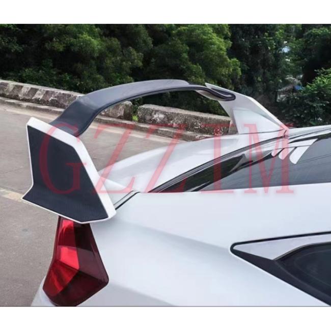 For Honda Ten Generations Civic 2016 2017 2018 2019 2020 ABS Material Unpainted Color Rear Trunk Spoiler Body Kit Accessories