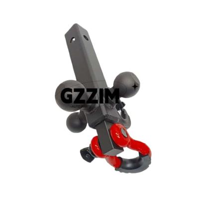 China Forged Steel Tri Ball Mount Receiver With Tow Hook Shackle and Pin for Heavy Duty Trailer Towing Equipment for sale