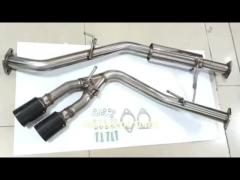 Auspuffsystem mit doppelter Spitze, seitlicher Ausgang aus Kohlenstofffaser-Schalldämpfer Auspuff für Mitsubishi Triton L200 2015-2019