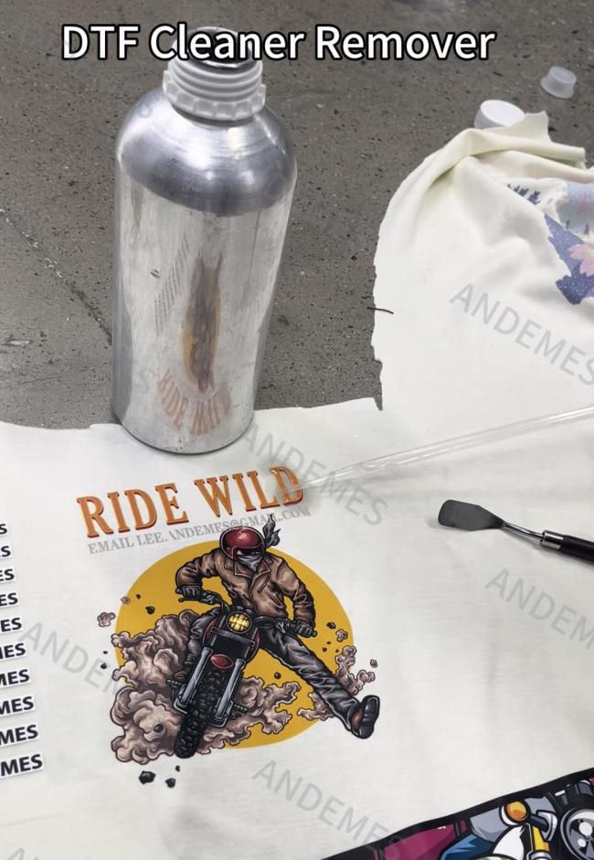 DTF Cleaning Liquid in use