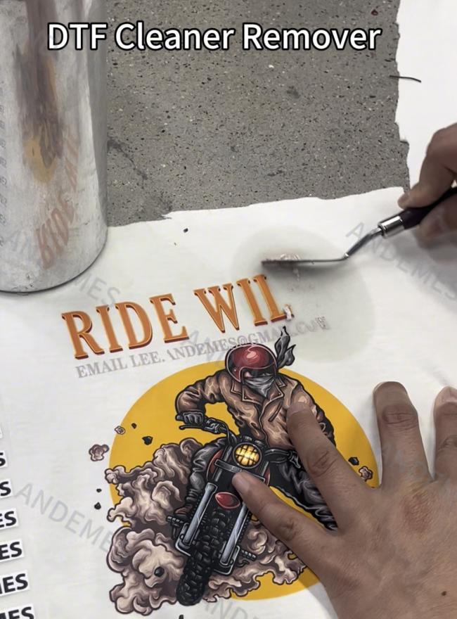 DTF Cleaning Liquid before and after results