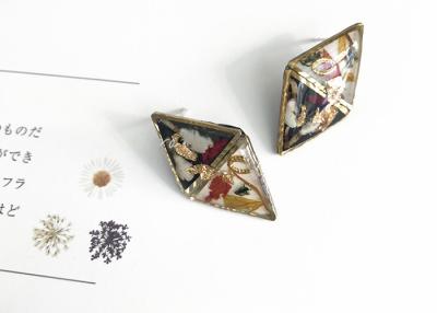 China Most Popular Black Romantic Rhombus Shape Unique S925 Earrings Accessories for sale