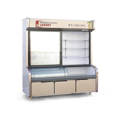 China Single-Temperature Multi-Door Flat Glass Commercial Upright Freezer A la Carte Cabinet for sale
