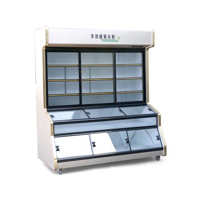 China Single-temperature Single-temperature Multifunctional Refrigerator Display Cabinet Vegetable Vertical Glass Door Cabinet for sale