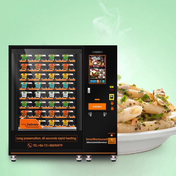 Hot Food Vending Machine Kiosk Heating Function For Box Lunch