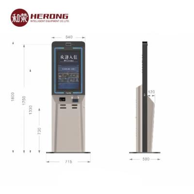 Cina Hotel self-service check in kiosk schermo da 32 pollici con touch capacitive 50nits in vendita