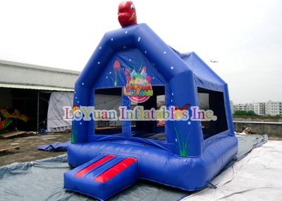 China Blue Inflatable Bouncy Castle With Themed Sea , Small Inflatable Bouncer For Kids for sale