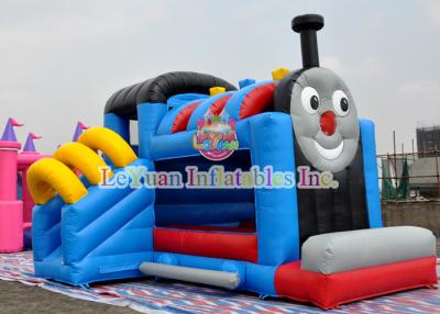 China 0.55mm PVC Inflatable Childrens Bouncy Castle Thomas Train Bouncer for sale