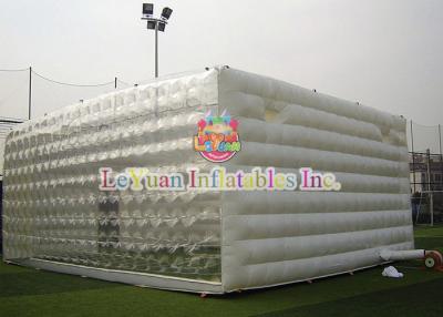 China White Waterproof Inflatable Cube Tent , Transparent Tent Inflatable Marquee for sale
