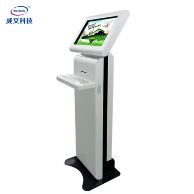 Cina Pavimento che sta tutti in un totem di pubblicità del touch screen dell'affissione a cristalli liquidi con la tastiera del metallo in vendita