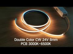 고밀도 320 Led/M 탄력적 24V COB LED 스트립 라이트는 10W 온백색을 구부립니다