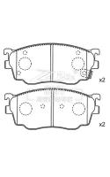 China Chamfer Design Ceramic Brake Pad Set 4 Pieces for Improved Performance for sale