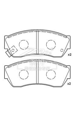 China Fmsi D451 Disc Brake Pad Set 8.5 X 5.5 X 2.5 Inches OE Replacement for sale