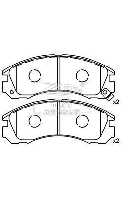 Quality Mitsubishi V33,Ceramic Brake Pad,D530,MB857837,F for sale