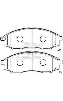China Nissan Paladin Carbon Ceramic Brake Pads D830 , Front 41060-7Z025 for sale