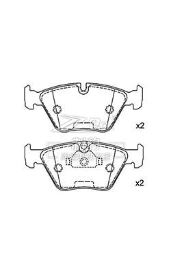 Quality 525 Bmw 3 Series Brake Pads Ceramic Brake Pad D947 34111164 627 F for sale