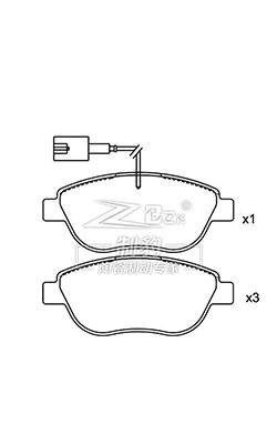 China 77362092 Fiat Multipla Brake Pads / Front Ceramic Brake Pads for sale