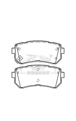 China Hyundai Elantra Ceramic Brake Pad Rear D1398 , 58302-2LA00 for sale