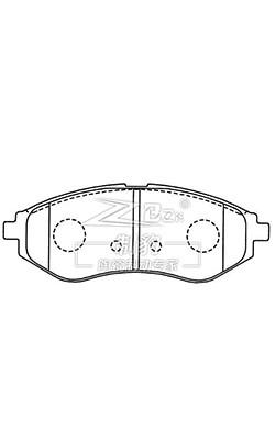 China Chevrolet Lova Ceramic Brake Pad D1269 96534653 Front Ceramic Pads for sale