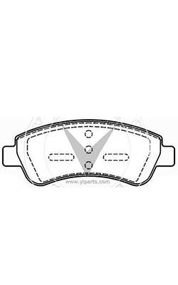 China CitroëN C-Elysee Ceramic Brake Pad D1213  4252.18 Front Brake Pad Set for sale