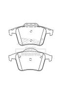 China Precision Ceramic Cadillac Brake Pads with Chamfered Edges for sale