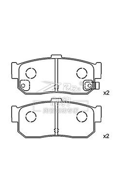 Quality 2.5 Pound Bmw Brake Pad Set / Bmw Front Brake Pad Set Wear Sensor Included OE Number 34 11 6 761 244 for sale